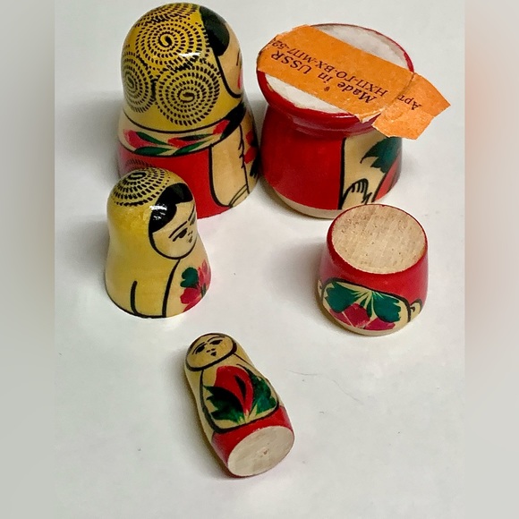 Art | Vintage Soviet Era Russian Miniature Set Of 3 Female Matryoshka ...